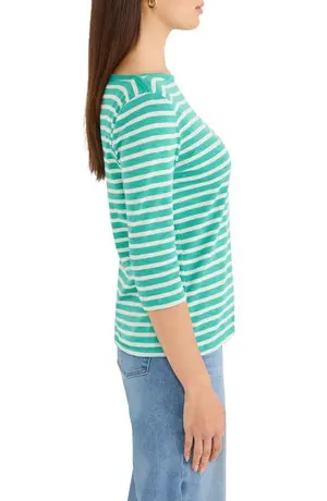 NIC+ZOE Striped Boat Neck T-shirt