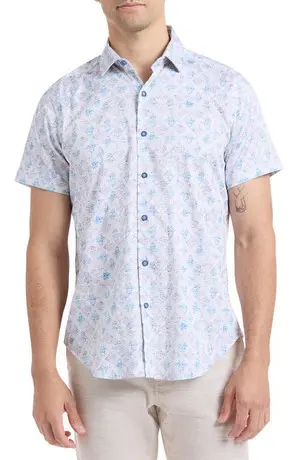 Robert Graham Greatorex Abstract Print Short Sleeve Button-up Shirt
