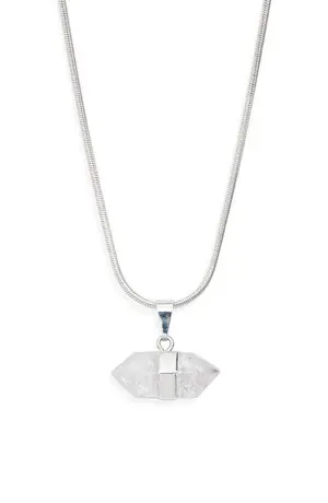 CHILD OF WILD Ancient Wisdom Quartz Pendant Necklace - Silver