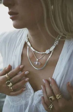 CHILD OF WILD Ancient Wisdom Quartz Pendant Necklace - Silver