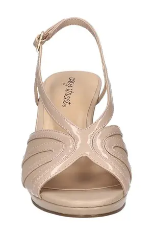 EASY WORKS BY EASY STREET Starlight Slingback Sandal - Beige Patent