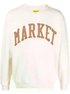 MARKET Embroidered-logo Sweatshirt - Neutrals