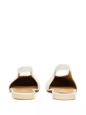 MAISON MARGIELA Square-toe Slingback Flat Pumps - White