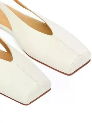 MAISON MARGIELA Square-toe Slingback Flat Pumps - White