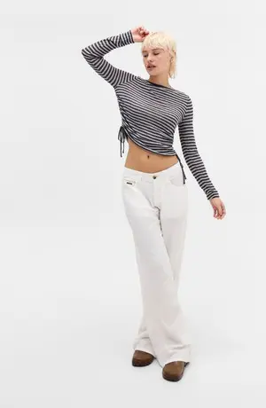 BDG URBAN OUTFITTERS Striped Sheer Knit Top