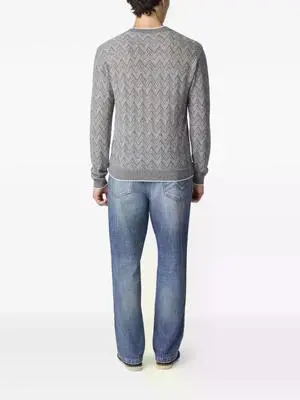 Missoni Zigzag-pattern Crew-neck Sweater - Grey