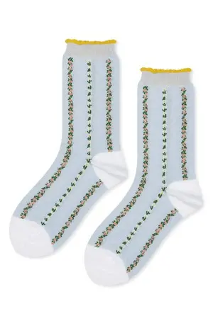Hansel From Basel Louelle Crew Socks - Periwinkle