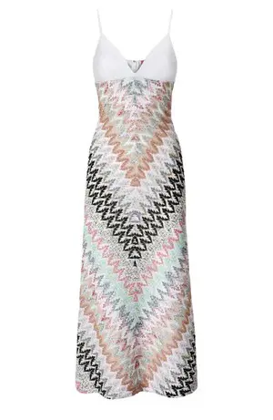 Missoni Sleeveless V-neck Maxi Dress With Contrasting Top - Multicoloured