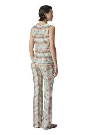 Missoni Sleeveless Top In Viscose Lamé Blend With Multi-technique Knit - Multicoloured