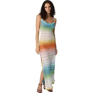 Missoni Long Cover-up Dress In Shaded Lamé Viscose - Multicoloured
