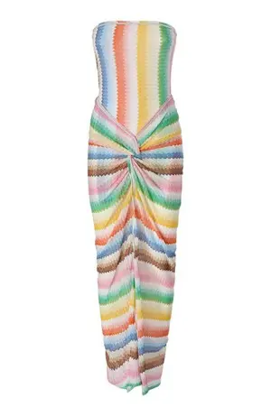 Missoni Strapless Cover-up Dress With Zigzag Motif - Multicoloured