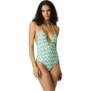 Missoni Floral-pattern Viscose One-piece Swimsuit - Multicoloured
