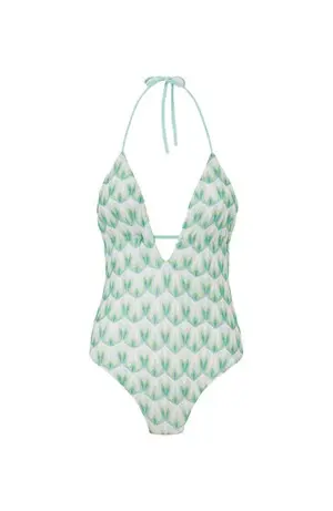 Missoni Floral-pattern Viscose One-piece Swimsuit - Multicoloured
