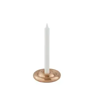 OYOY Savi Solid Brass Candleholderlow - Brushed Brass