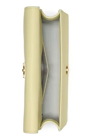Kate Spade New York Deco Mixed Media Convertible Leather Crossbody Bag - Pale Citron
