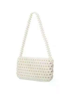 0711 TBILISI May Beaded Shoulder Bag - Neutrals