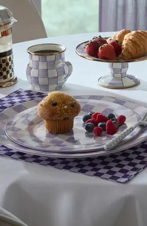 MACKENZIE-CHILDS Check Salad/dessert Plate