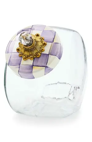 MACKENZIE-CHILDS Cookie Jar With Check Lid - Violet