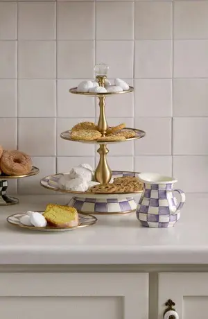 MACKENZIE-CHILDS Check Three Tier Sweet Stand