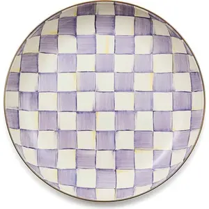 MACKENZIE-CHILDS Check Enameled Steel Abundant Bowl - Violet