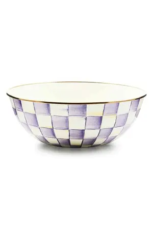 MACKENZIE-CHILDS Check Extra Large Everyday Bowl - Violet