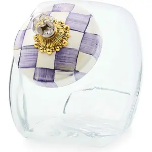 MACKENZIE-CHILDS Sweets Jar With Check Lid - Violet