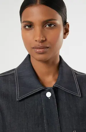 Marina Rinaldi Charme Stretch Cotton Shirt Jacket