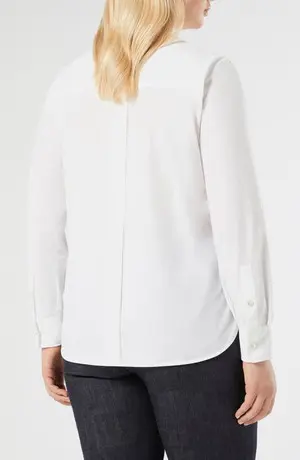 Marina Rinaldi Cotton Poplin Button-up Shirt