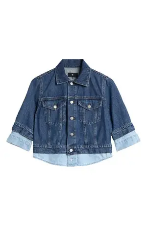 7 For All Mankind Denim Trucker Jacket