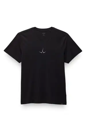 Prana Heritage Logo Organic Cotton Graphic T-shirt - Black
