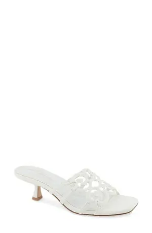 Christian Siriano Ixla Kitten Heel Sandal - Cloud Dancer