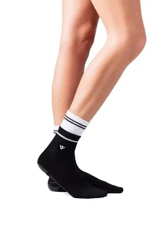 AREBESK Double Decker Crew Grip Socks 2-pack - Black