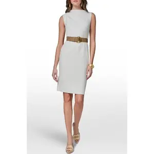 Donna Karan New York Sleeveless Sheath Dress - Cream