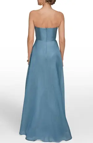 Donna Karan New York Strapless Ruffle Gown