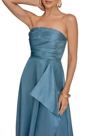 Donna Karan New York Strapless Ruffle Gown