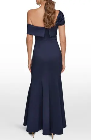 Donna Karan New York One-shoulder Mikado Gown