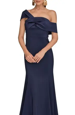 Donna Karan New York One-shoulder Mikado Gown