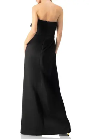 IVONNE Strapless Gown With Slit