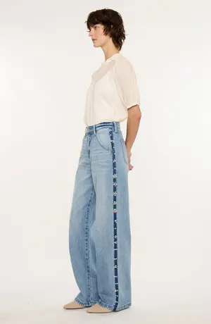 KANCAN Gianna Low Slung Baggy Wide Jeans