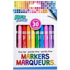 ALEX Art Of Fun Fine Tip Markers 30-pack - Multicolored