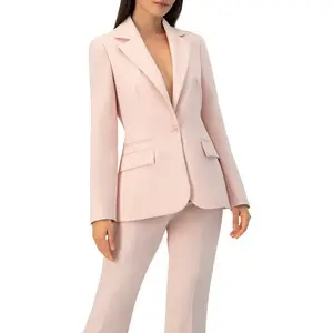 IVONNE Single-button Notched Lapel Blazer