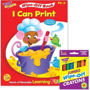 TREND ENTERPRISES, INC. Reusable Learning Book With Crayons - Multicolored