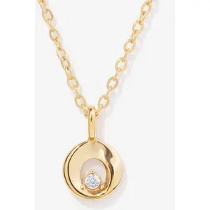 LITTLE SKY STONE Mini Halo Charm Necklace - Gold