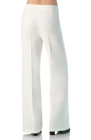 IVONNE Wide Leg Straight Pants - Ivory