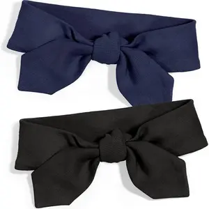 CITY THREADS Knotted Headband 2-pack - Black/navy
