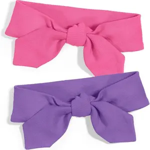 CITY THREADS Knotted Headband 2-pack - Bubblegum/deep Purple