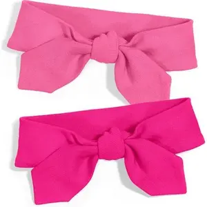 CITY THREADS Knotted Headband 2-pack - Bubblegum/hot Pink