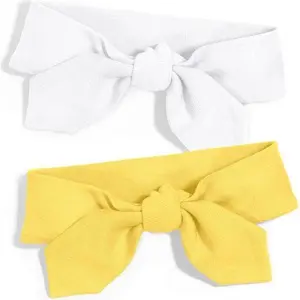CITY THREADS Knotted Headband 2-pack - Yellow/white