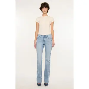 KANCAN Linda Mid Rise Bootcut Jeans - Medium Light