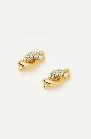 MISSOMA Molten Snow Stud Earrings